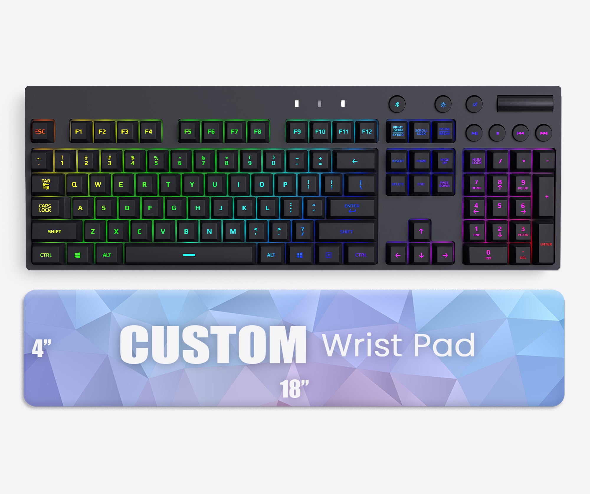 Custom Keyboard Wrist Pad 4x18" | Made in the USA - LoveDeskMats.com ...