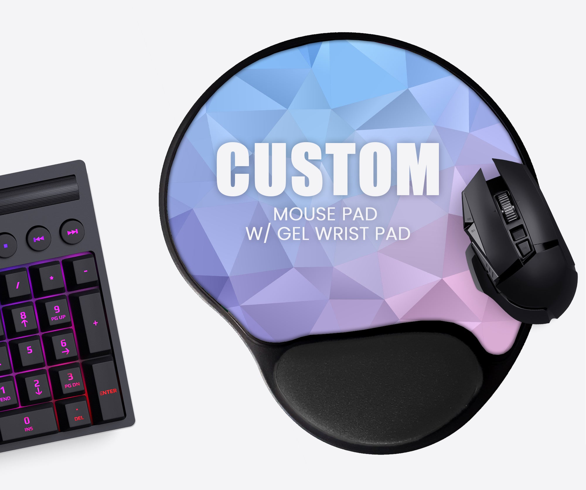 Custom Mousepad with Gel Wrist Pad (8.5x7") | Made in the USA ...