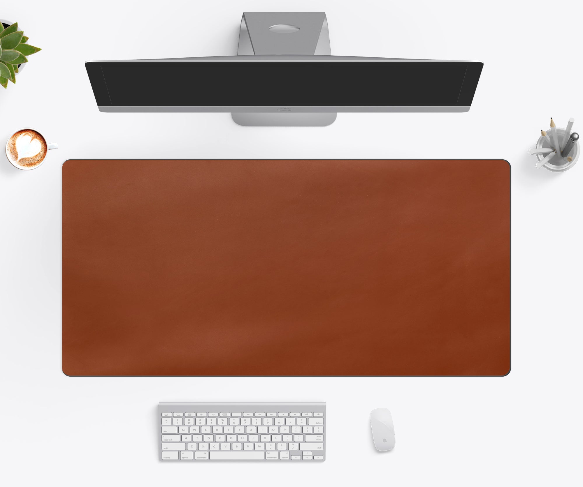 Tan Leather Desk Mat - Personalized - Made in the USA – Love Desk Mats