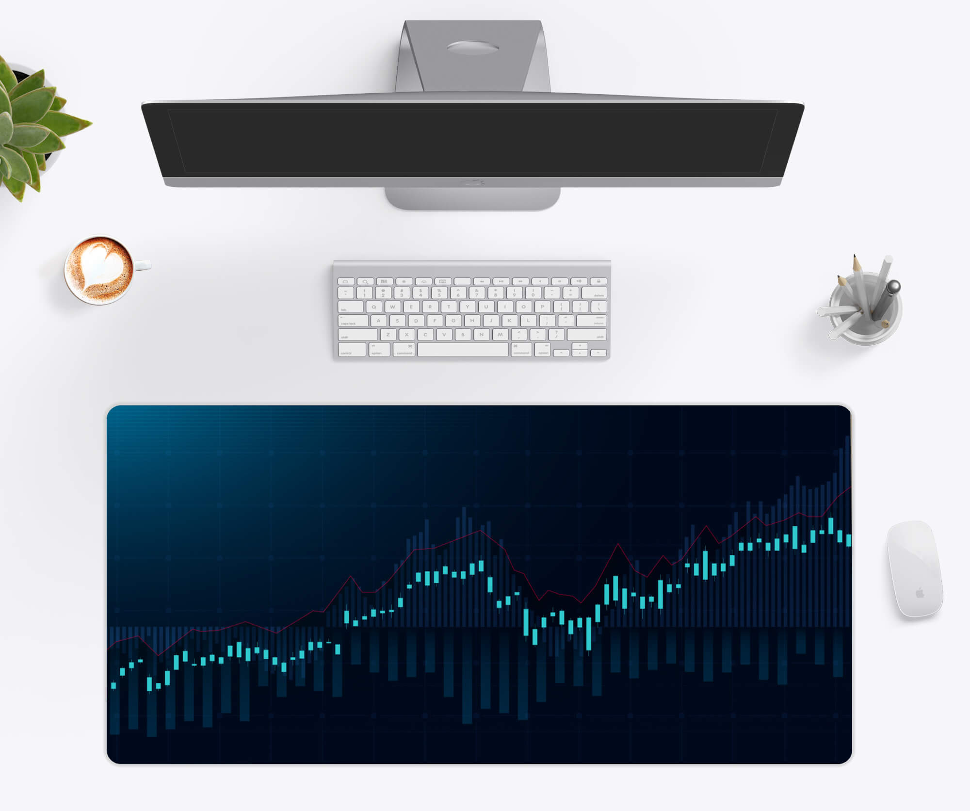Stock Market Candlestick Desk Mat/Desk Pad – Love Desk Mats