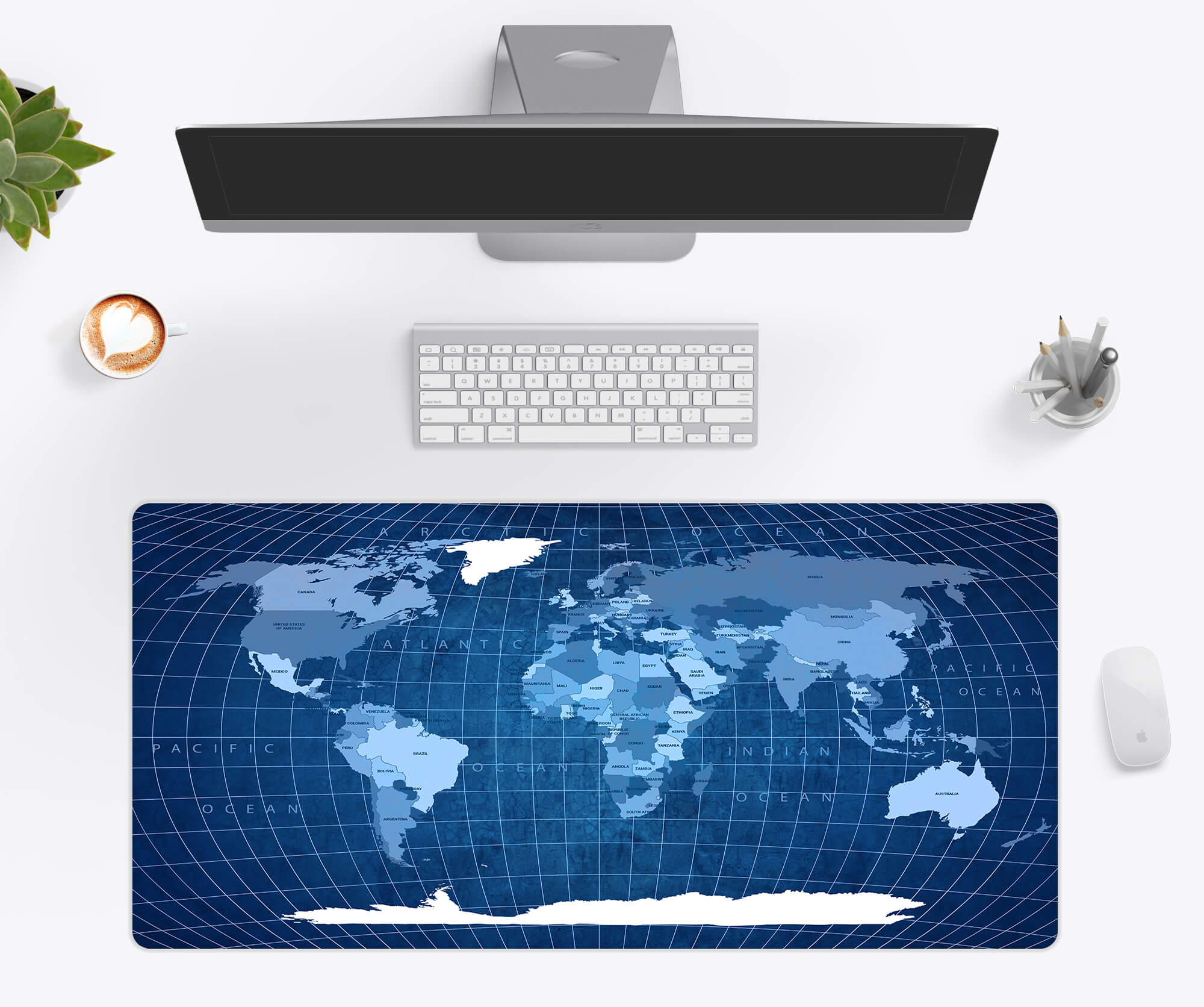 Political World Map Desk Mat – Love Desk Mats