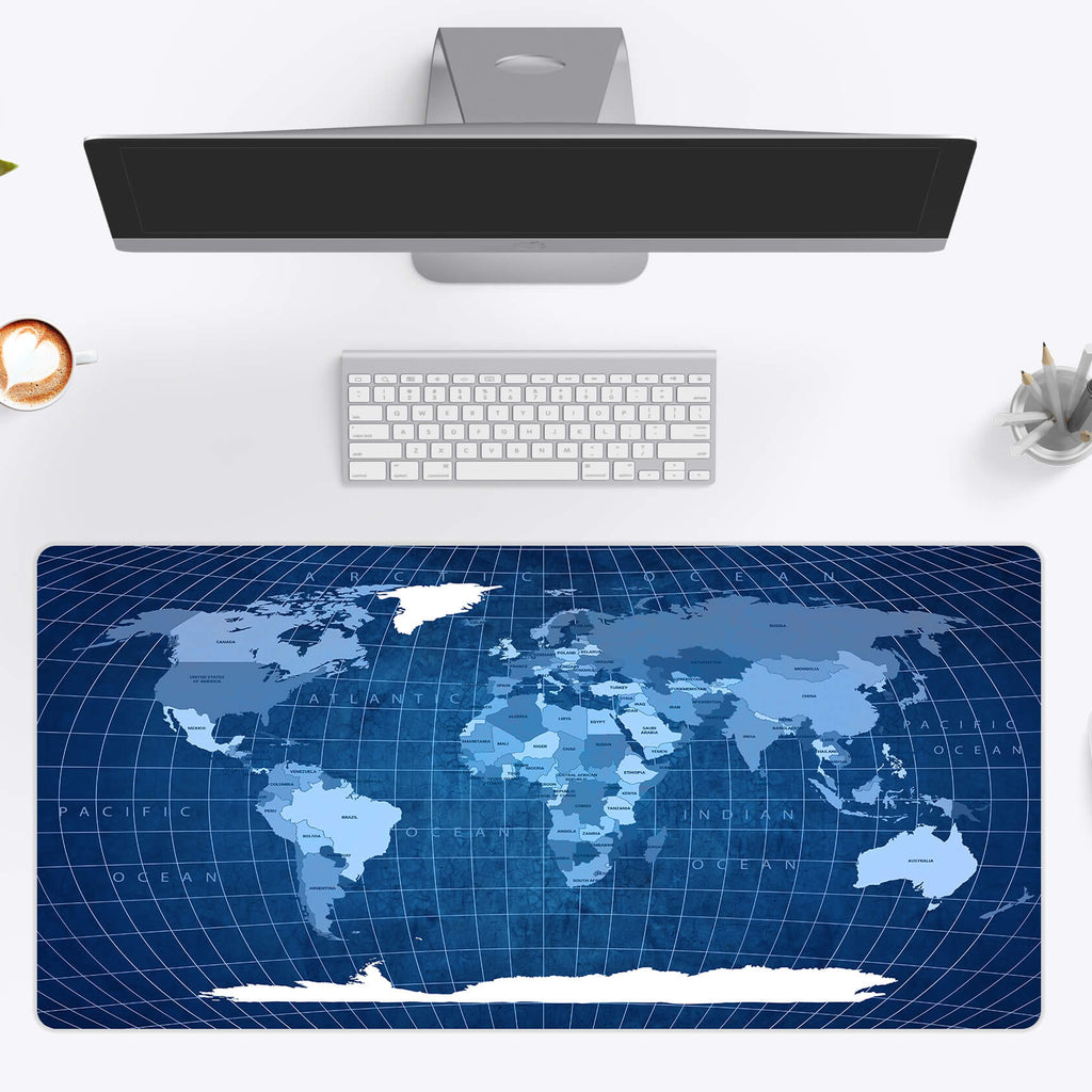 Political World Map Desk Mat – Love Desk Mats